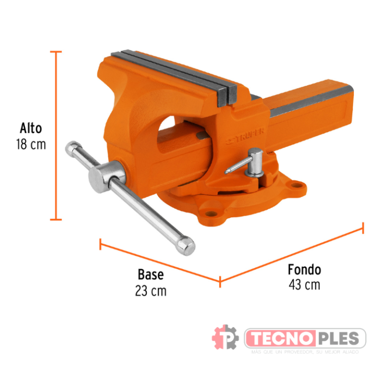 Prensa de banco 8″ tipo europeo – Truper 100242 – Tecnoples SAS