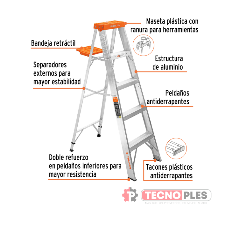 Escalera tipo tijera, Truper 10264 – Tecnoples SAS