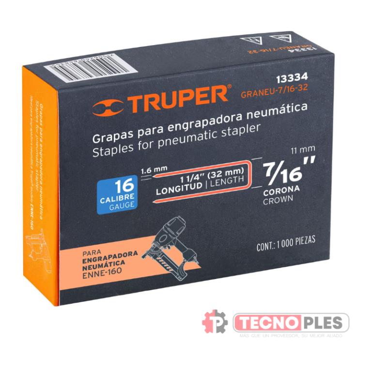 Caja con 1000 grapas corona – Truper 13334 – Tecnoples SAS