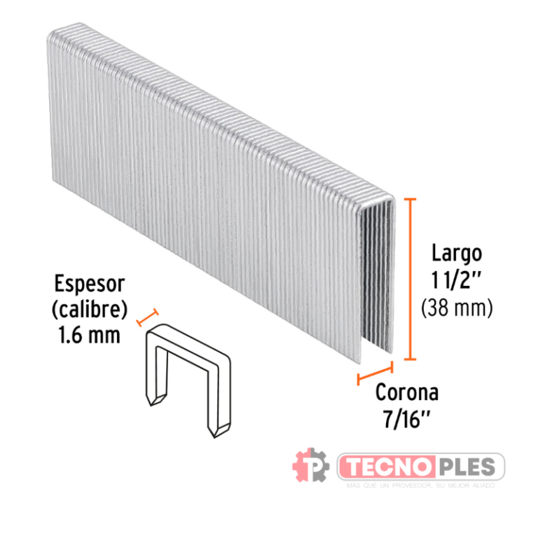Caja con 1000 grapas corona – Truper 13335 – Tecnoples SAS