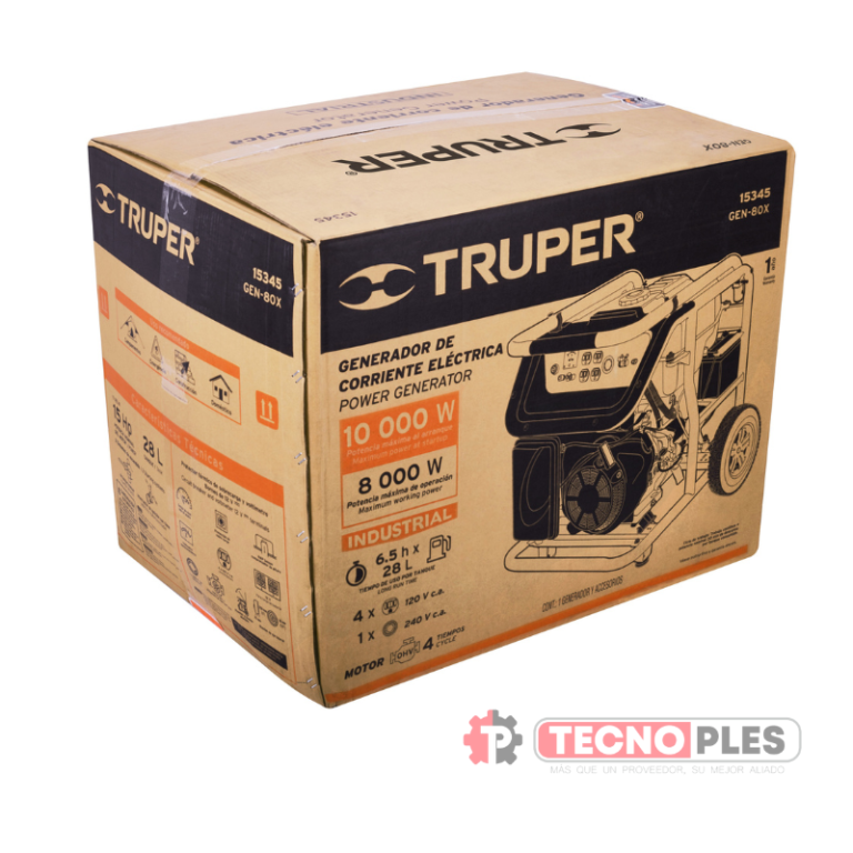 Generador portátil 8 kW motor a gasolina-Truper 15345 – Tecnoples SAS