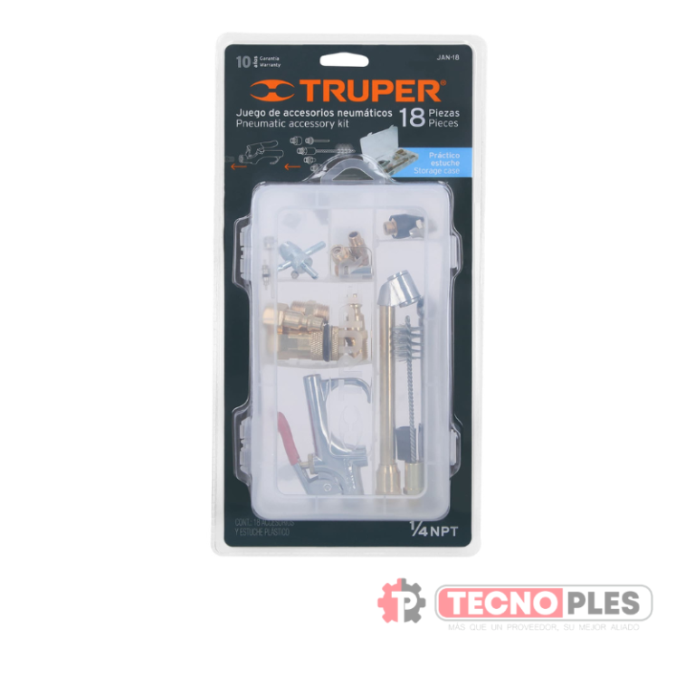 Juego de 18 piezas para compresor de aire – Truper 19079 – Tecnoples SAS
