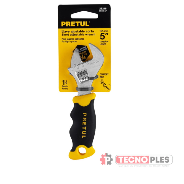 Llave expansiva 5″ cromada con grip-Pretul 28218 – Tecnoples SAS
