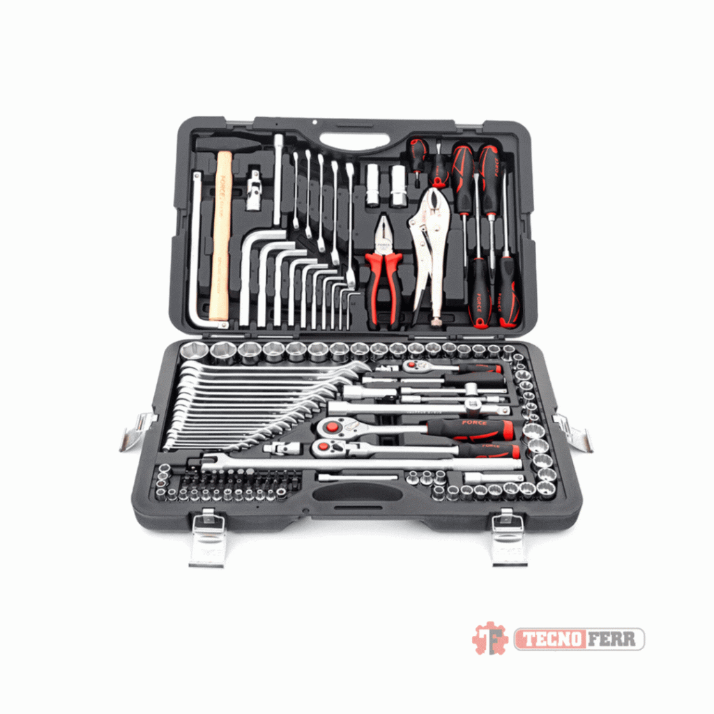 Juego de copas cortas spline 3/8″, Force 3122Q – Tecnoples SAS