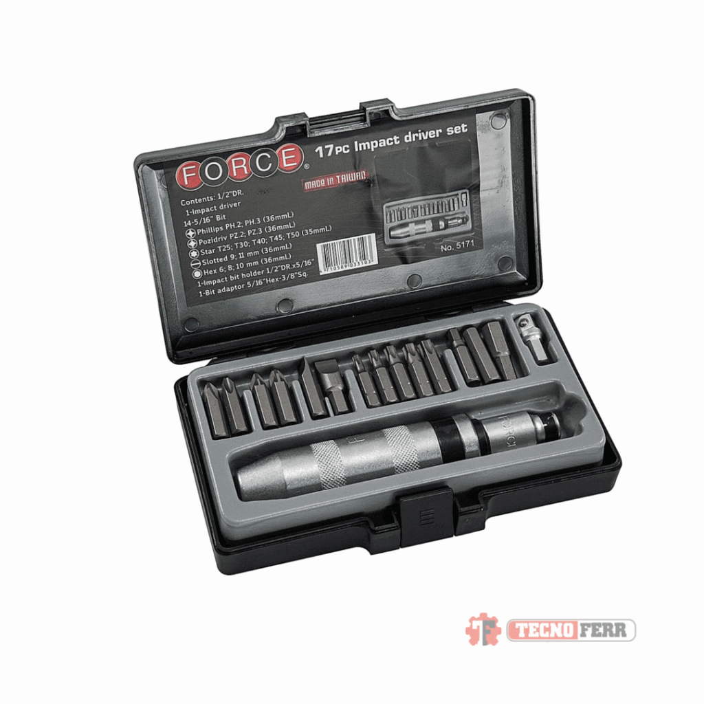 Juego destornillador de golpe, Force 5171 – Tecnoples SAS